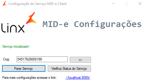 Configuração do Linx MID-e Client - Shopping - Linx Microvix - Linx Share