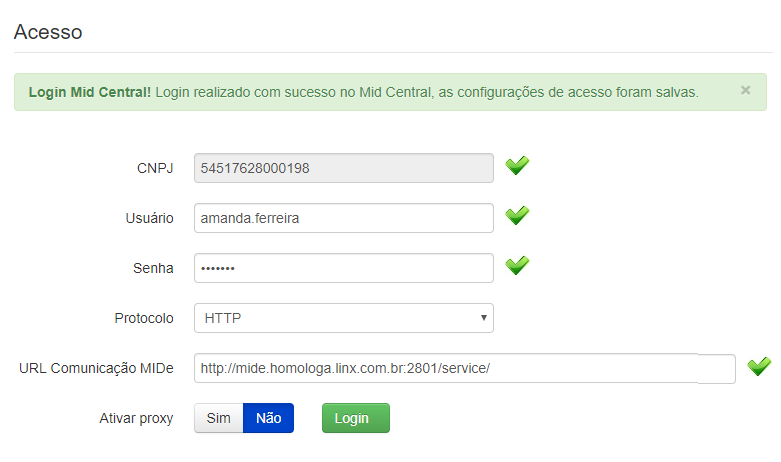 Configuração do Linx MID-e Client - Shopping - Linx Microvix - Linx Share