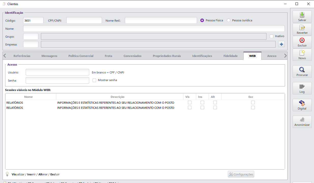 Módulo Web - AutoSystem - Postos - Linx Share