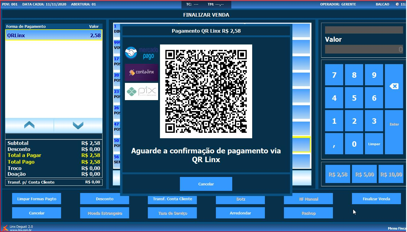 Ativação do PIX no Linx Degust PDV - Food Service - Linx Share