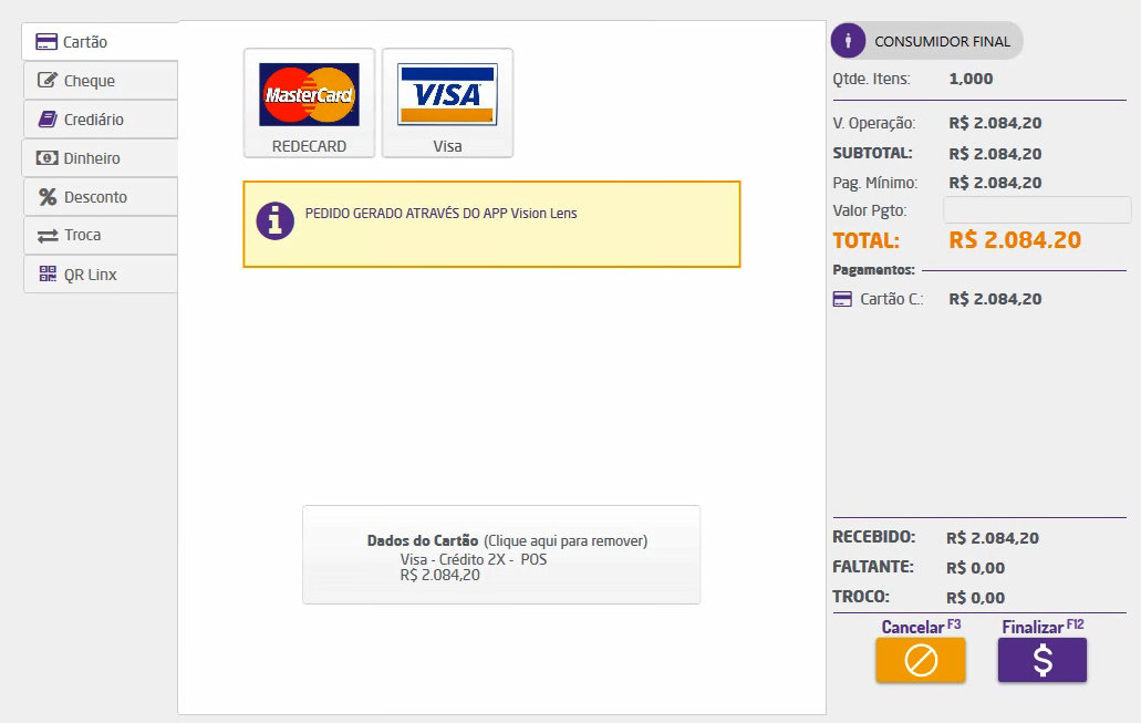 Integração Linx Microvix POS x Visio Lens - Shopping - Linx Microvix ...