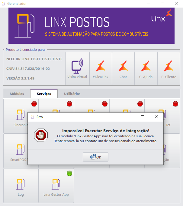 Linx Gestor APP - Guia Implantação AutoSystem - Postos - Linx Share