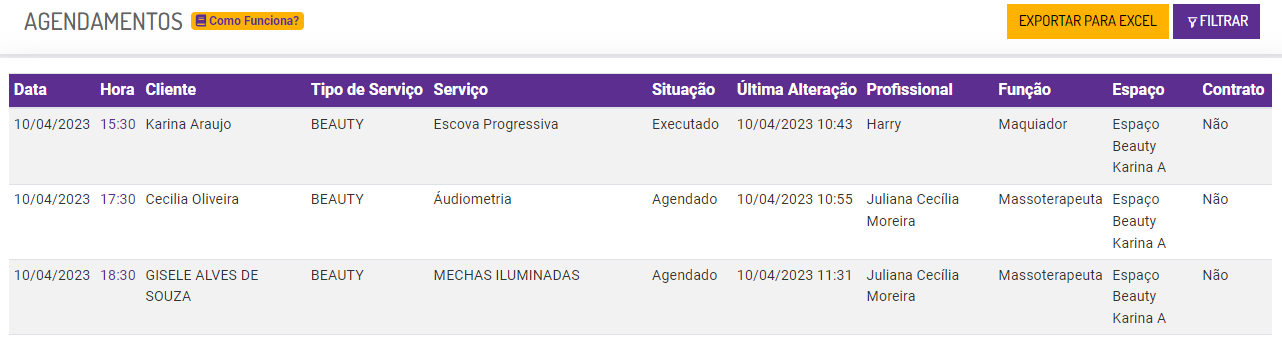 Agendamentos (Novo) - Shopping - Linx Microvix - Linx Share