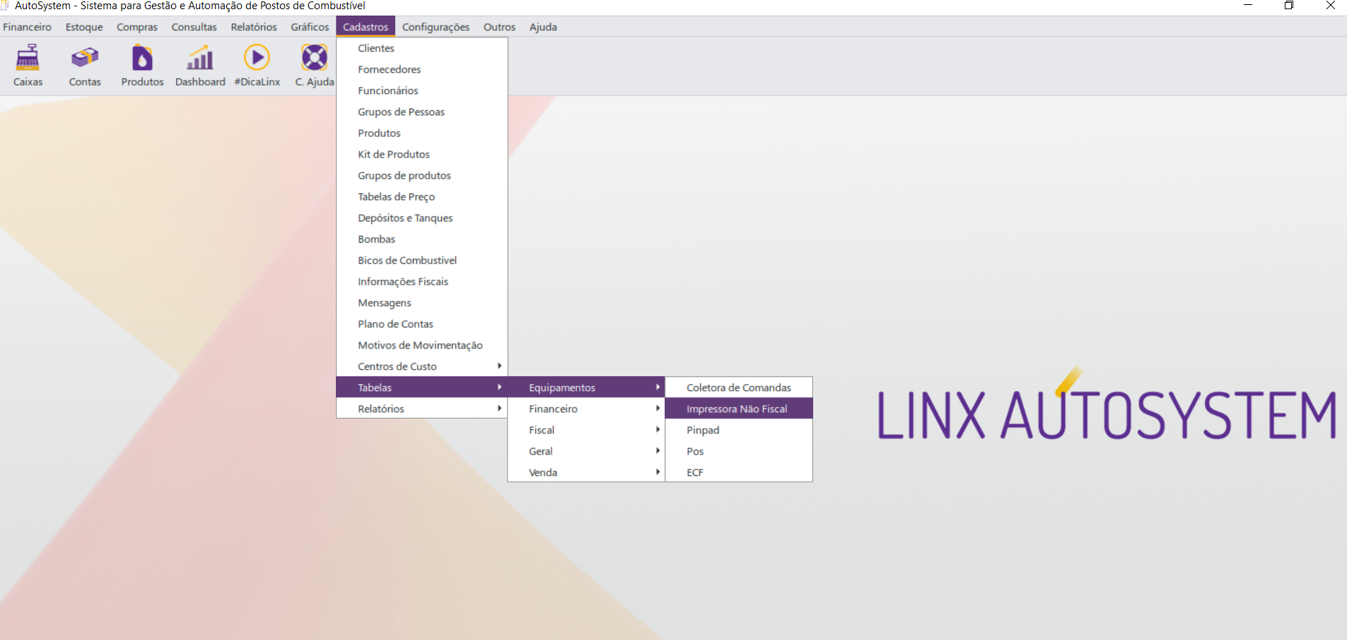 Comanda de Abastecimento - Configuração retaguarda - Postos - Linx Share