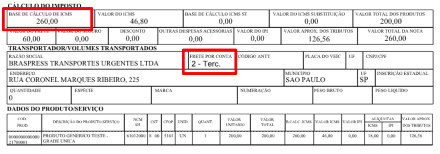 Millen-21053 - ICMS na Modalidade de Frete “2 – frete por Conta de ...