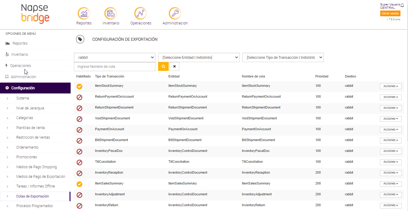 Guía de integración Bridge - ERP - Napse - Linx Share
