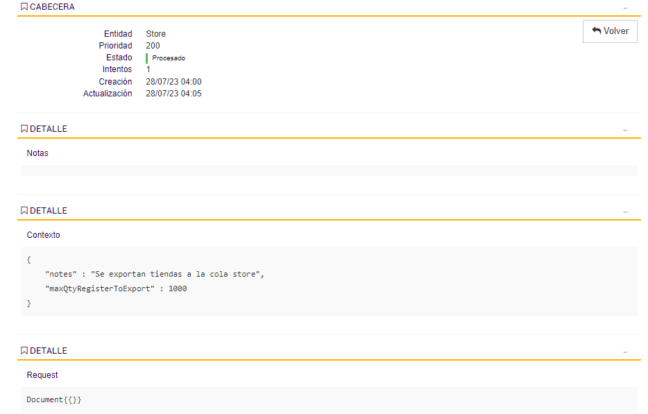 BRIDGE API - Rabbit - Exportación de maestros: tiendas - Napse - Linx Share