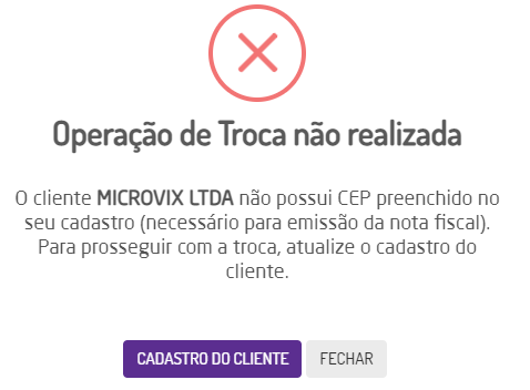 Realizar Troca Fácil - Microvix - Shopping - Linx Microvix - Linx Share