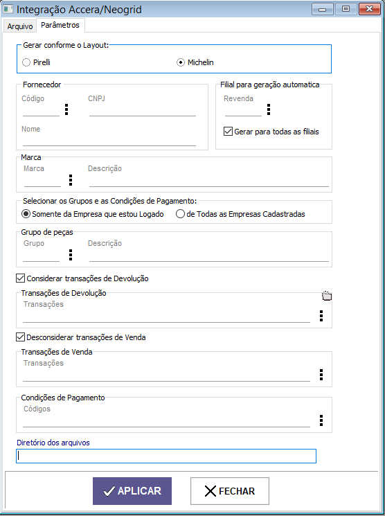 Integração Accera(Neogrid) - Automotivo - Linx Share