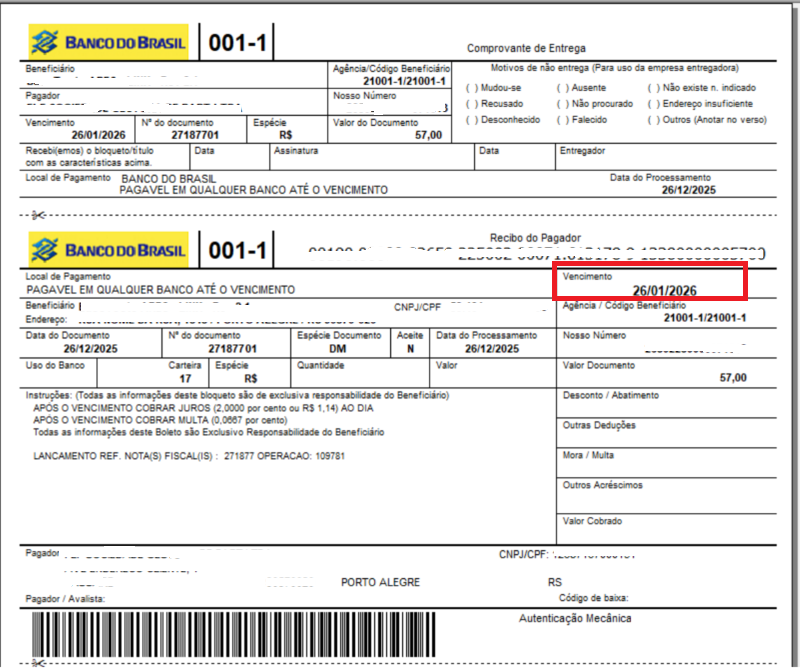 AUTO-70153 | Vencimento de Títulos em Feriados ou Fim de Semana ...